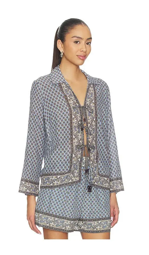 Veronica Beard Eva Top - Blue Jay Multi
