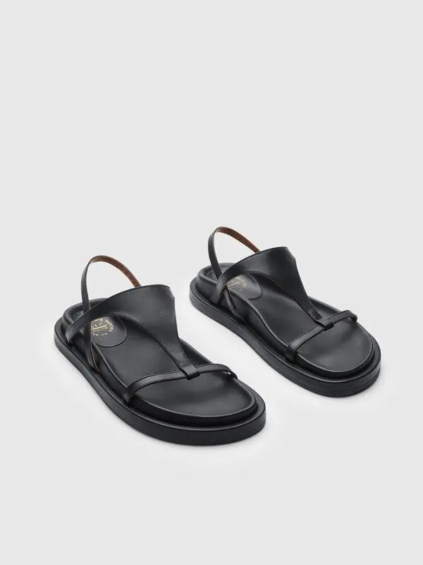 ATP ATELIER Ultimo Leather Sandals - Black