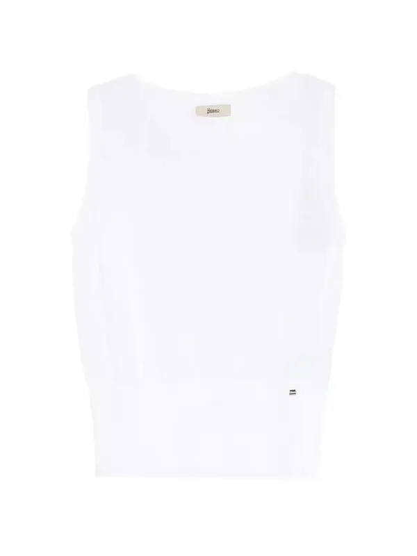 Herno Round-neck Tank Top - White