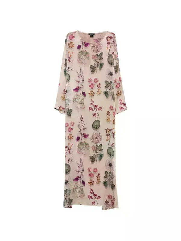 Avant Toi Floral-print Dress - Grey