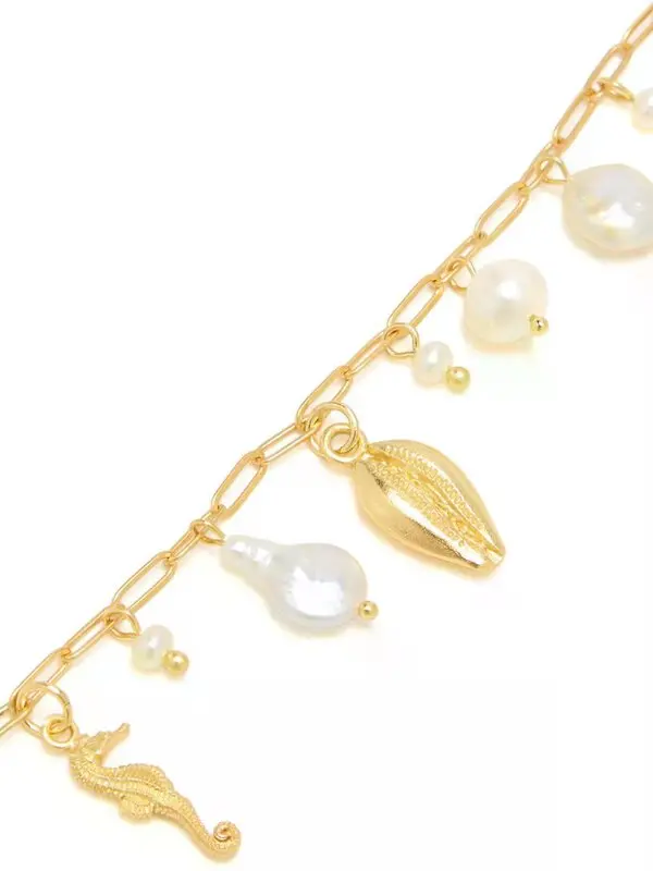 OCEANUS Pearl And Charm Bracelet - Gold