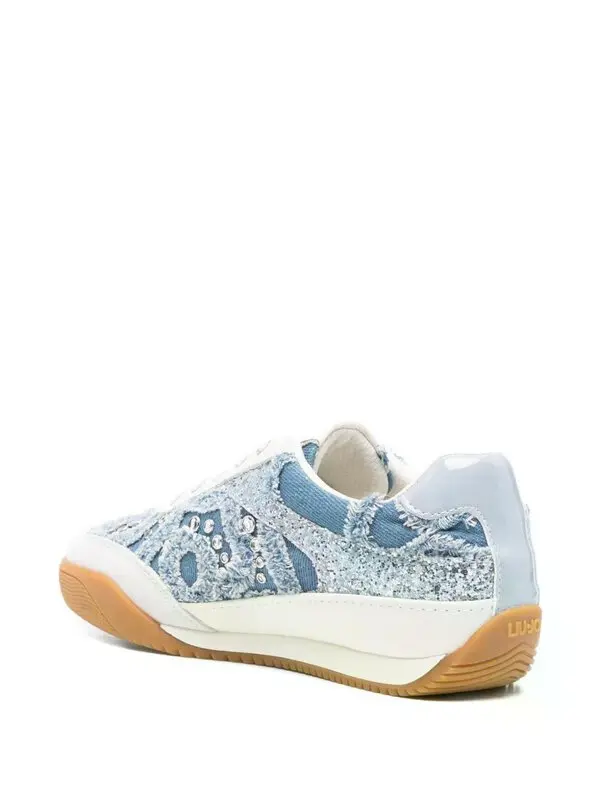 Liu Jo Embellished Denim Lace-up Sneakers - Blue