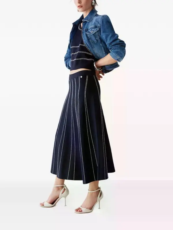 Liu Jo Striped A-line Skirt