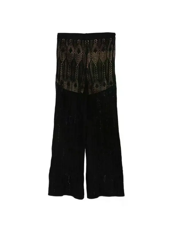 Liu Jo Open-work Trousers - Black
