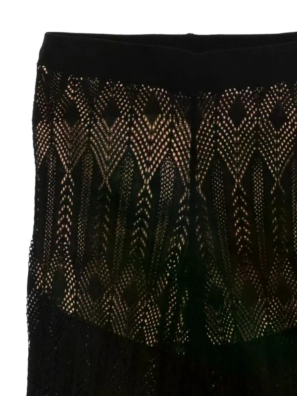 Liu Jo Open-work Trousers - Black