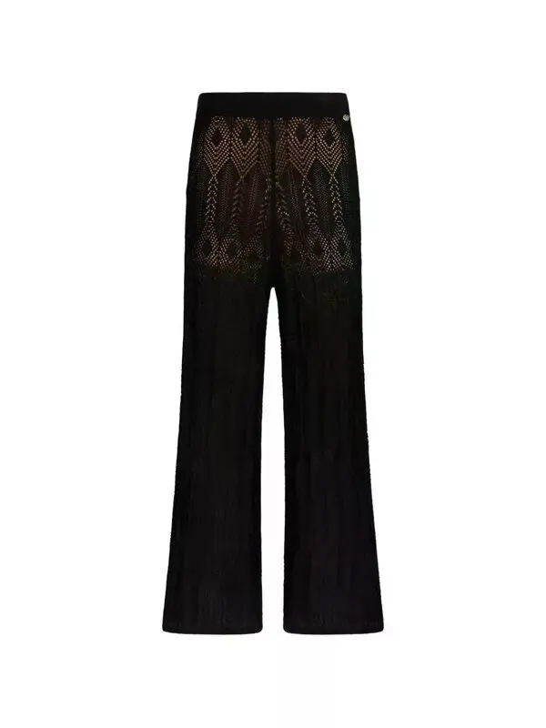 Liu Jo Open-work Trousers - Black