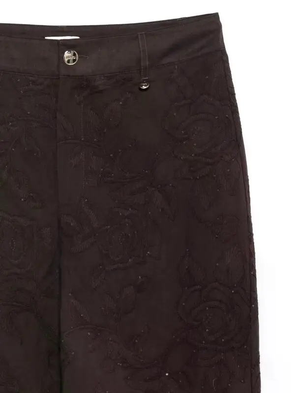 Liu Jo Floral-embroidered Trousers