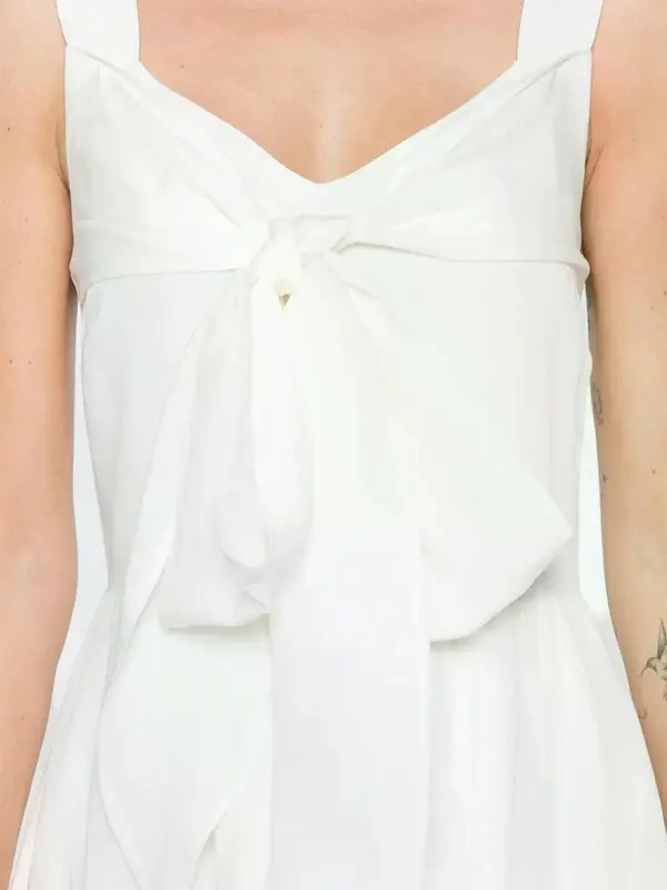 Liu Jo Long Linen-blend Tiered Maxi Dress - White