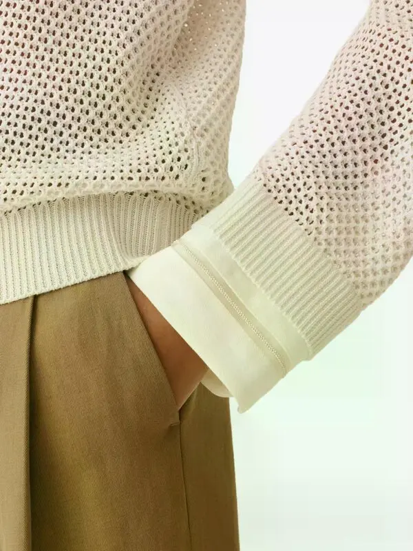 Fabiana Filippi V-neck Long-sleeve Sweater - Neutrals