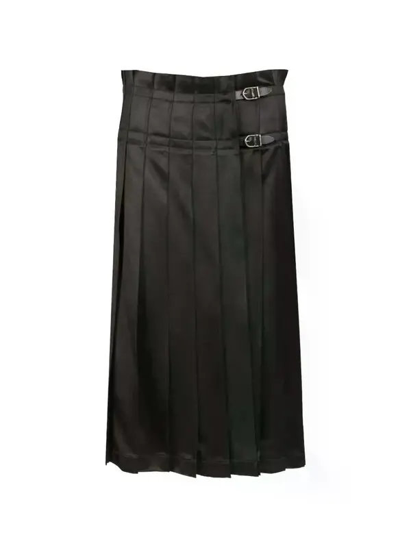 DURAZZI MILANO Pleated Buckle Skirt - Black
