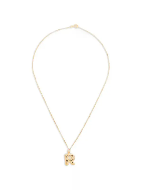 Completedworks R-initial Pendant Necklace - Gold