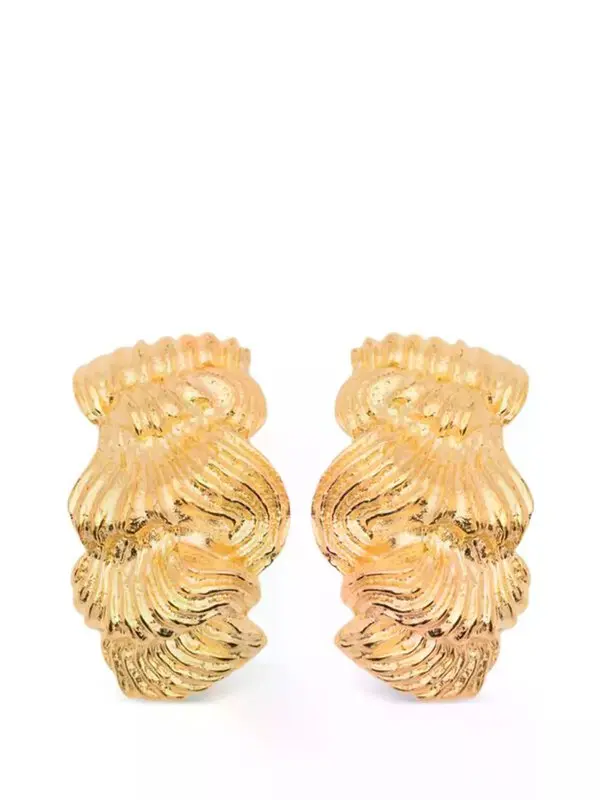 Completedworks Ruffled Earrings - Gold