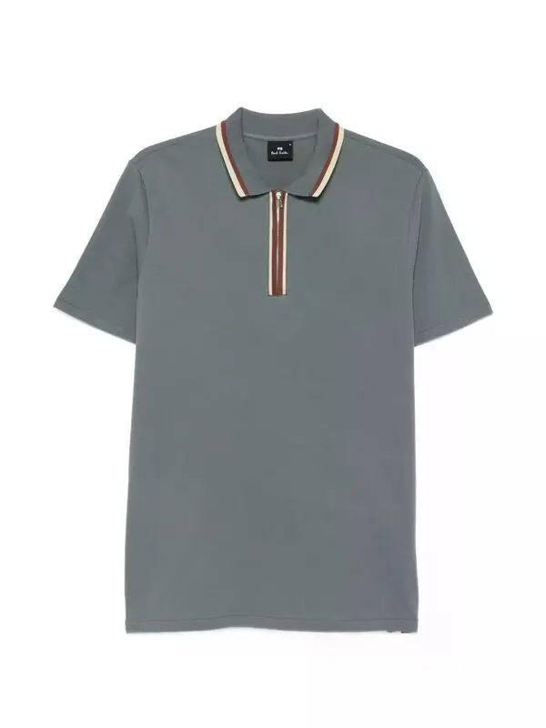 Paul Smith Zip-neck Polo Shirt - Blue
