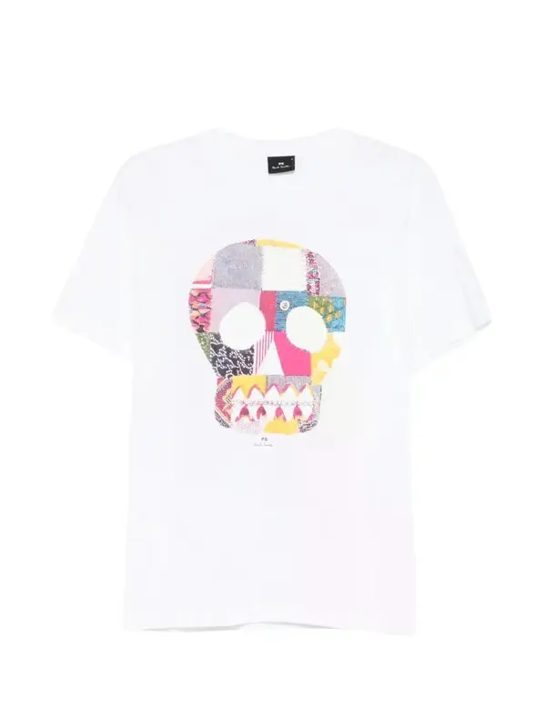 Paul Smith Fabric Skull Print T-shirt - White
