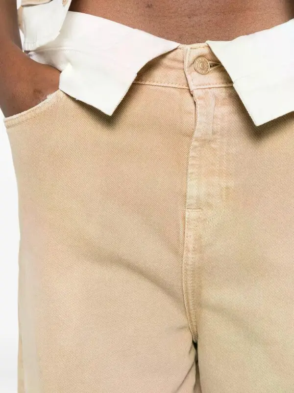 7 For All Mankind Double Layer Wide-leg Jeans - Neutrals