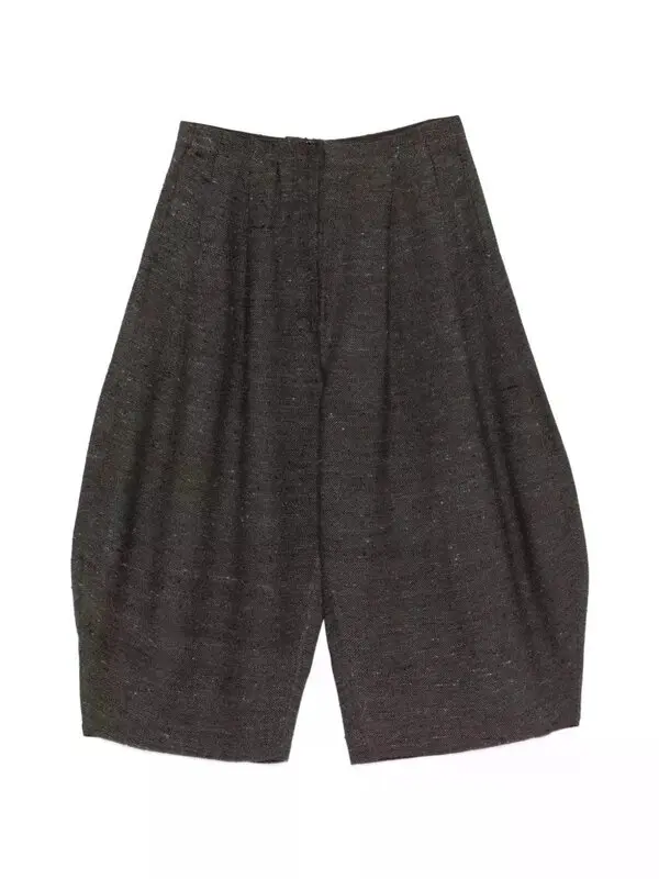 BOBOUTIC Pleated Cropped Trousers