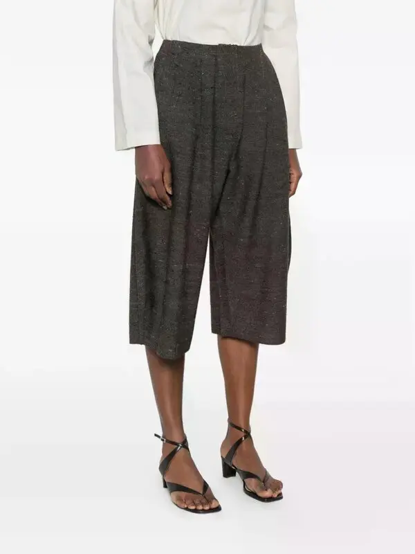 BOBOUTIC Pleated Cropped Trousers