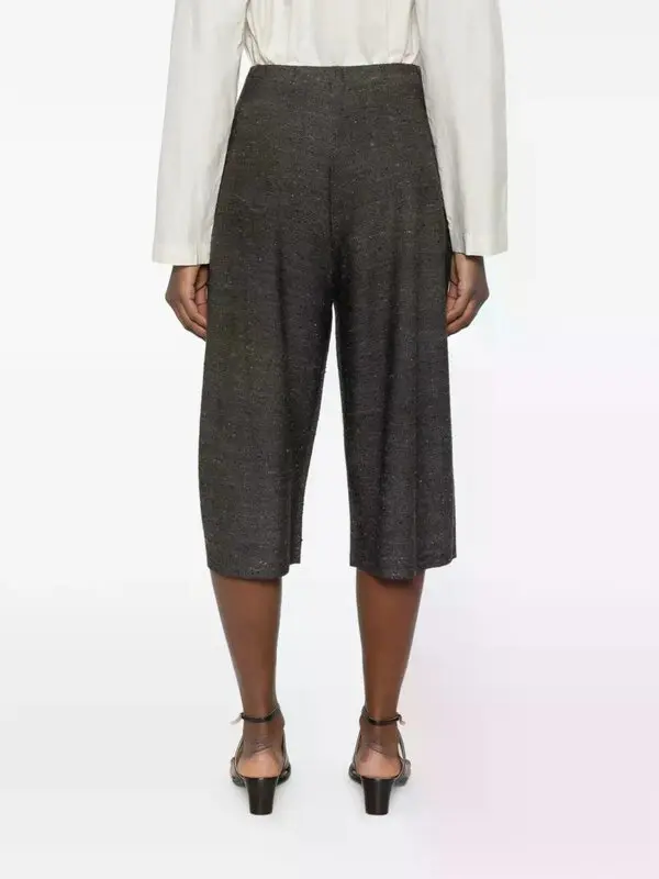BOBOUTIC Pleated Cropped Trousers
