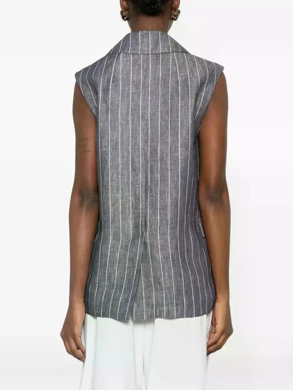 Max Mara Pinstripe Double-breasted Vest