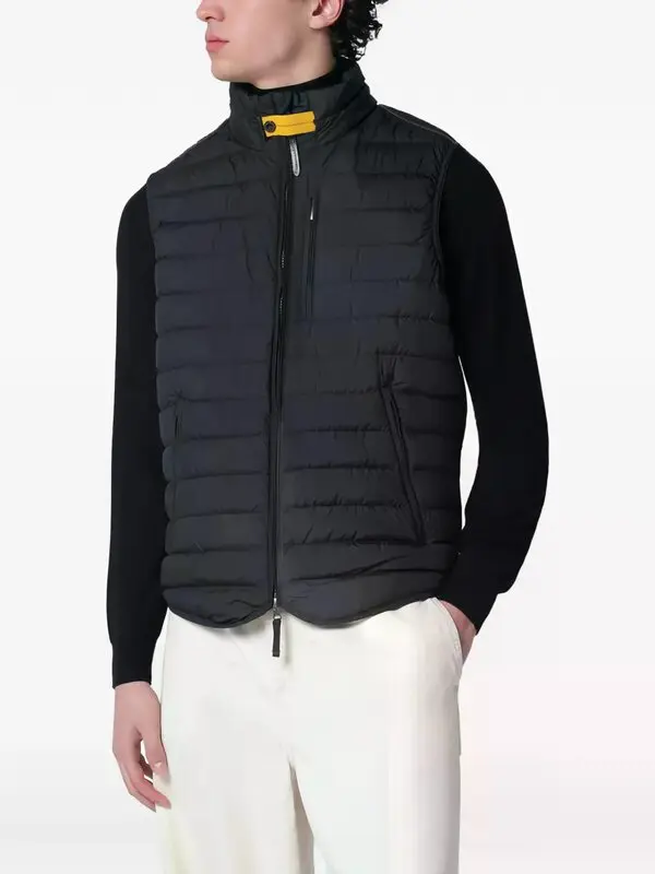 PARAJUMPERS Logo Patch Quilted Vest - Black