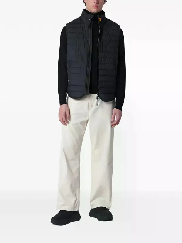 PARAJUMPERS Logo Patch Quilted Vest - Black
