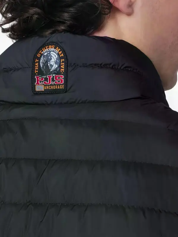 PARAJUMPERS Logo Patch Quilted Vest - Black