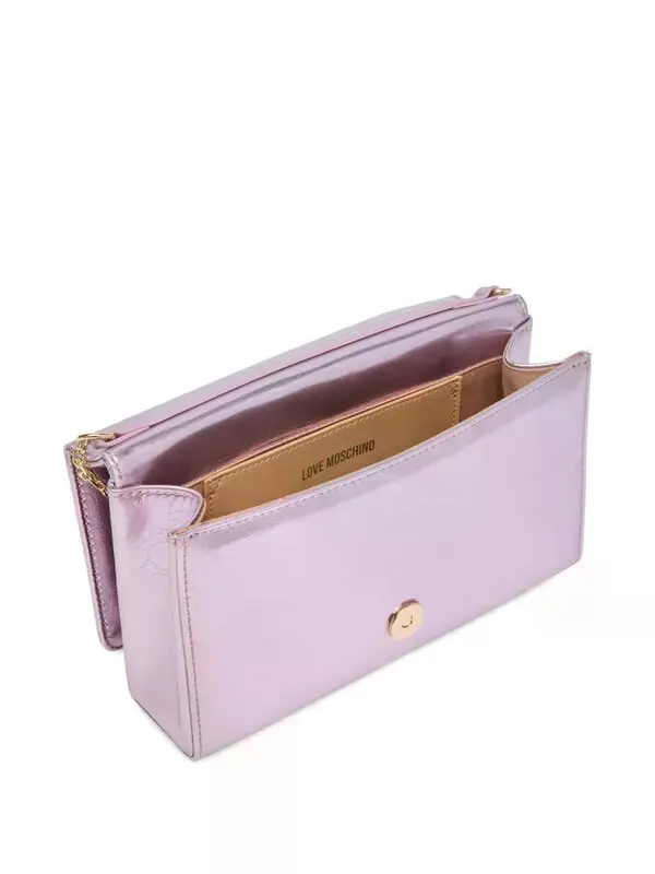 Moschino Chain Clutch - Purple