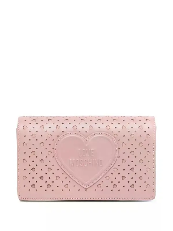 Moschino Heart Pierced Clutch - Pink