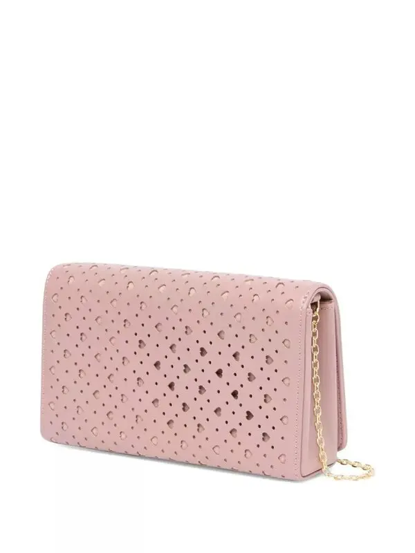 Moschino Heart Pierced Clutch - Pink