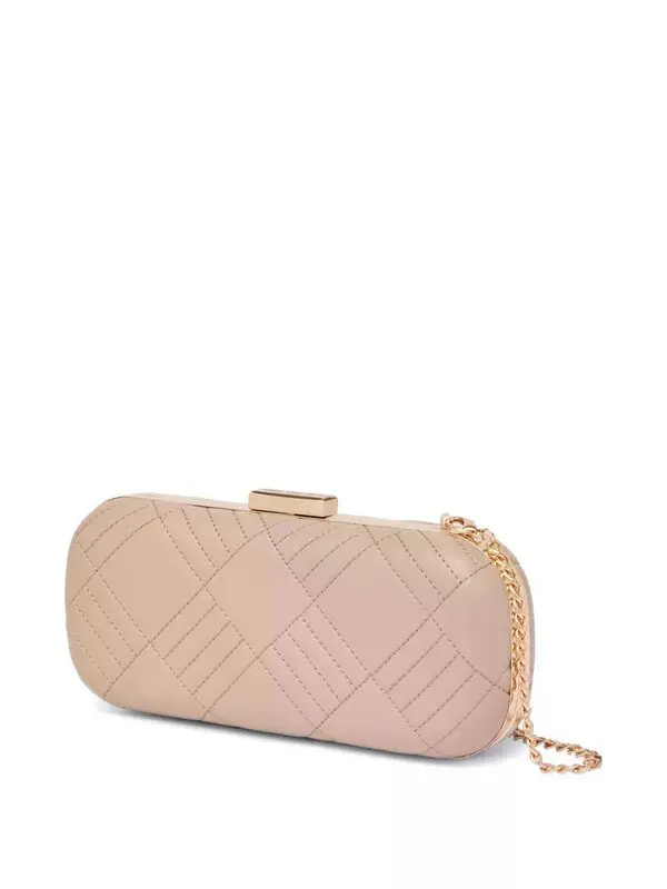 Moschino Quilted Charm Clutch - Neutrals