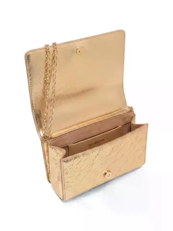 Moschino Metallic Chain Shoulder Bag - Gold