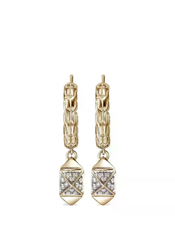 John Hardy Icon Stud Diamond Earrings - Gold