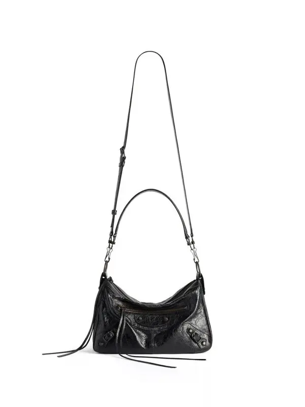 Balenciaga Leather Shoulder Bag - Black