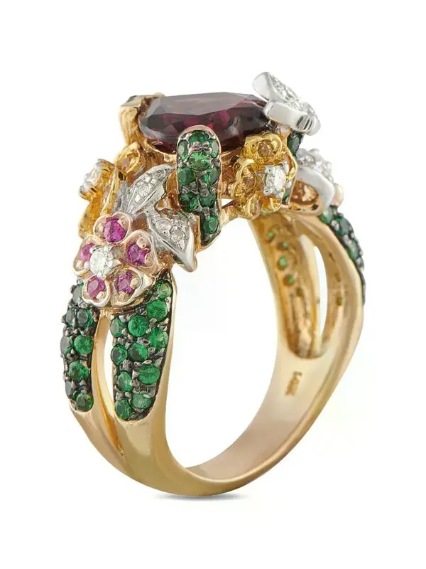 LB EXCLUSIVE Diamond, Sapphire, And Rubellite Ring