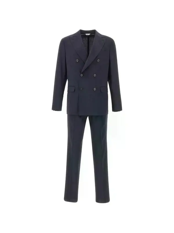 Boglioli Double-breasted Peak-lapels Suit - Blue