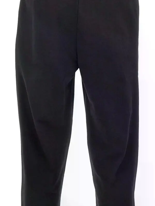 EA7 Core Identity Elasticated-waistband Logo-print Trousers - Black