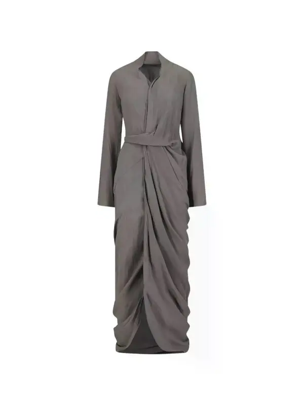 Rick Owens Maxi Wrapped Dress - Brown