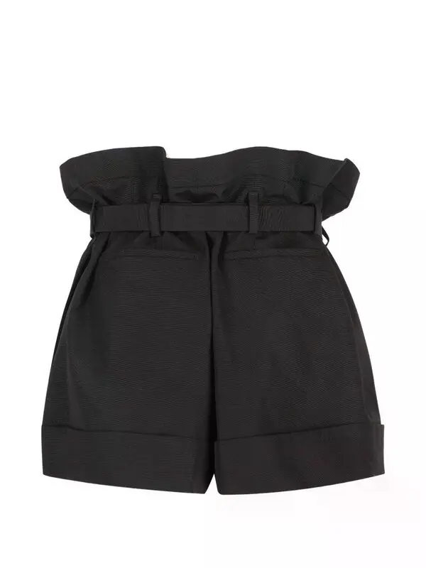 Saint Laurent Paperbag Belted Shorts - Black