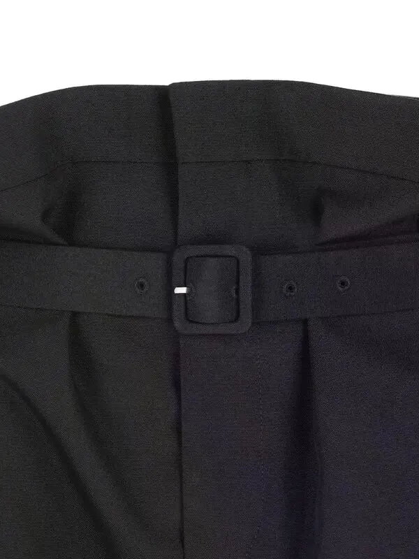Saint Laurent Paperbag Belted Shorts - Black