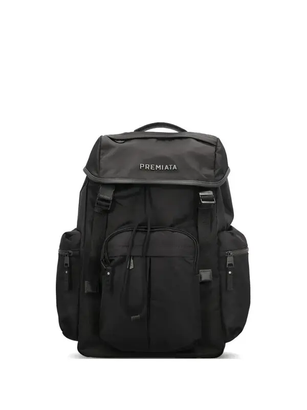 Premiata Logo-plaque Buckled Backpack - Black