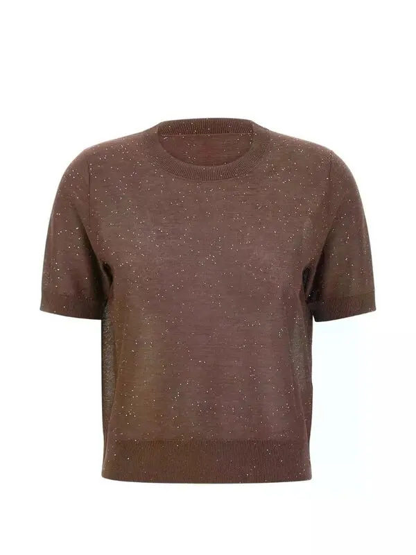 KANGRA Sequin Sweater - Brown
