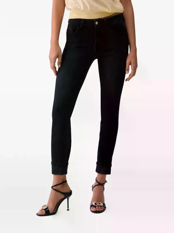 Liu Jo Embellished Hem Jeans