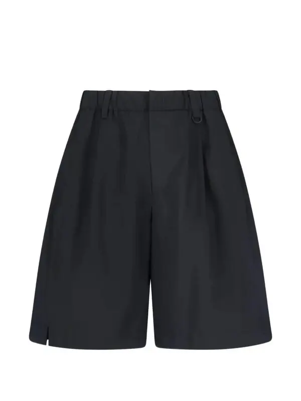 Herno Elasticated Wool Blend Shorts - Black