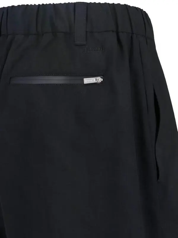 Herno Elasticated Wool Blend Shorts - Black
