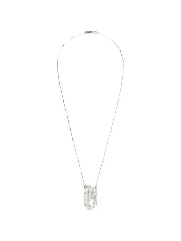 Isabel Marant Rock Crystal Pendant Necklace - Silver