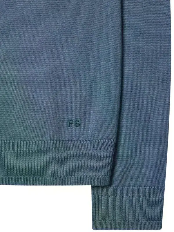 Paul Smith Merino Wool Knitted Polo Shirt - Blue