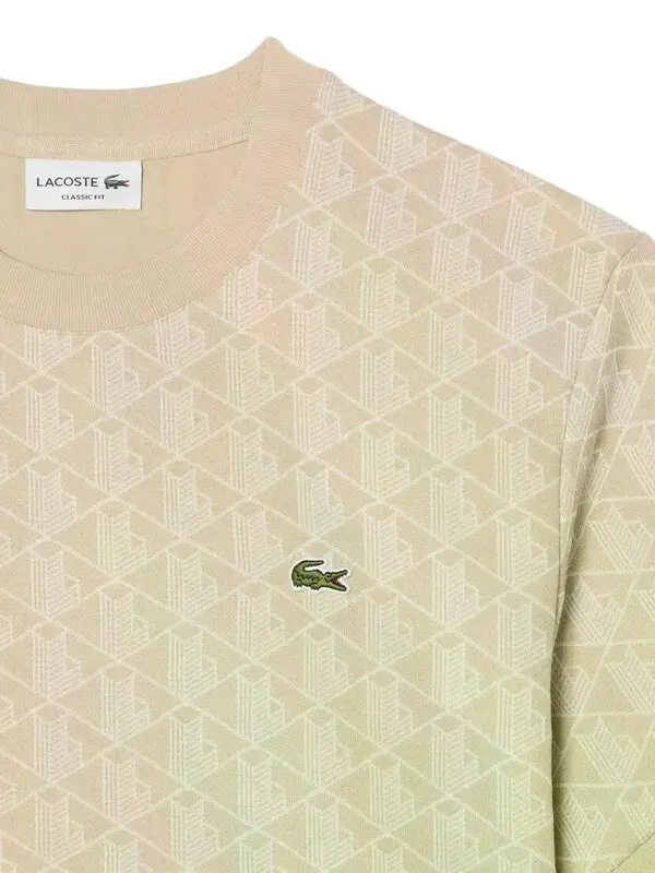 Lacoste Jacquard-monogram T-shirt - Neutrals