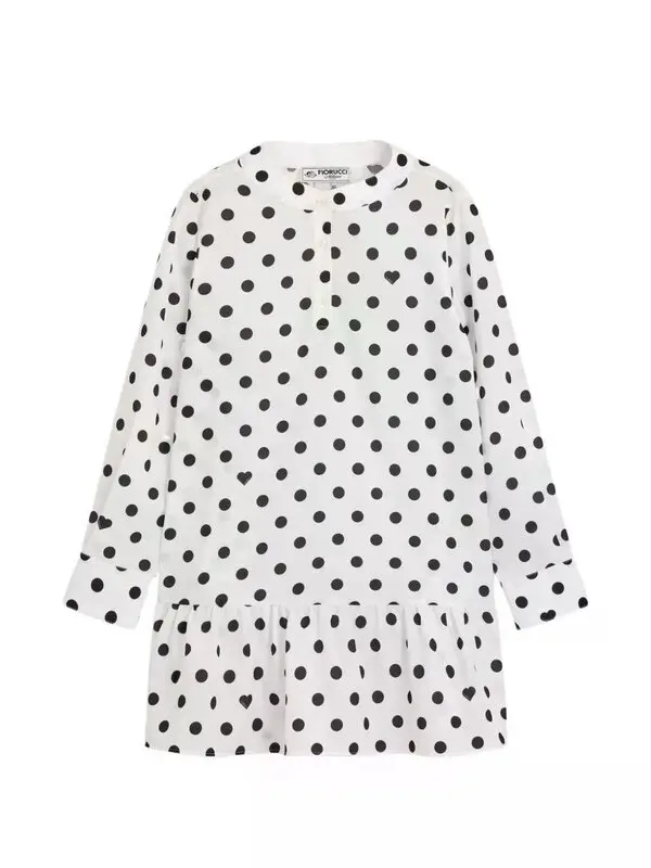 Fiorucci Polka Dot Crepe De Chine Mini Dress - White