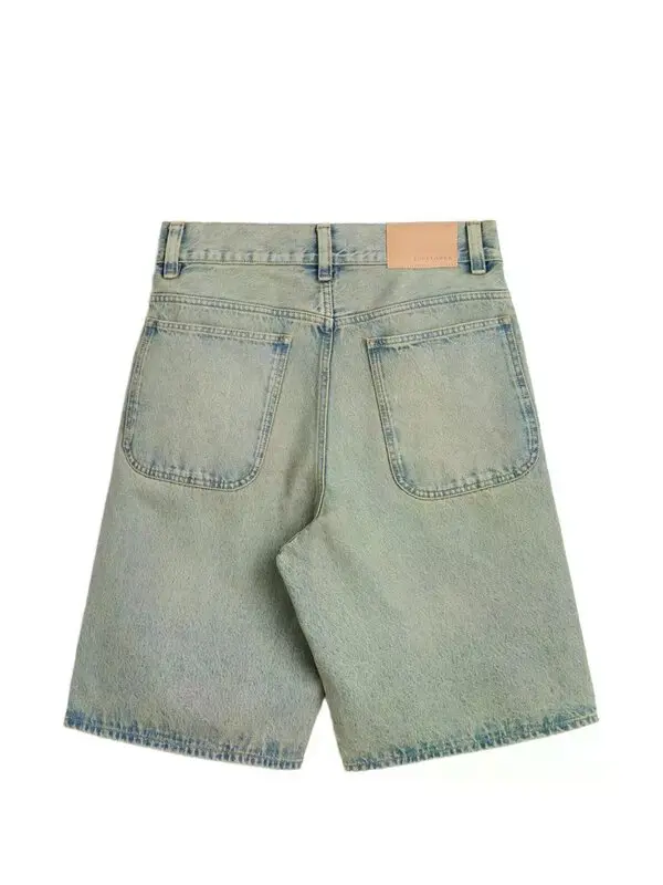 SUNFLOWER Acid Wash Denim Shorts - Blue