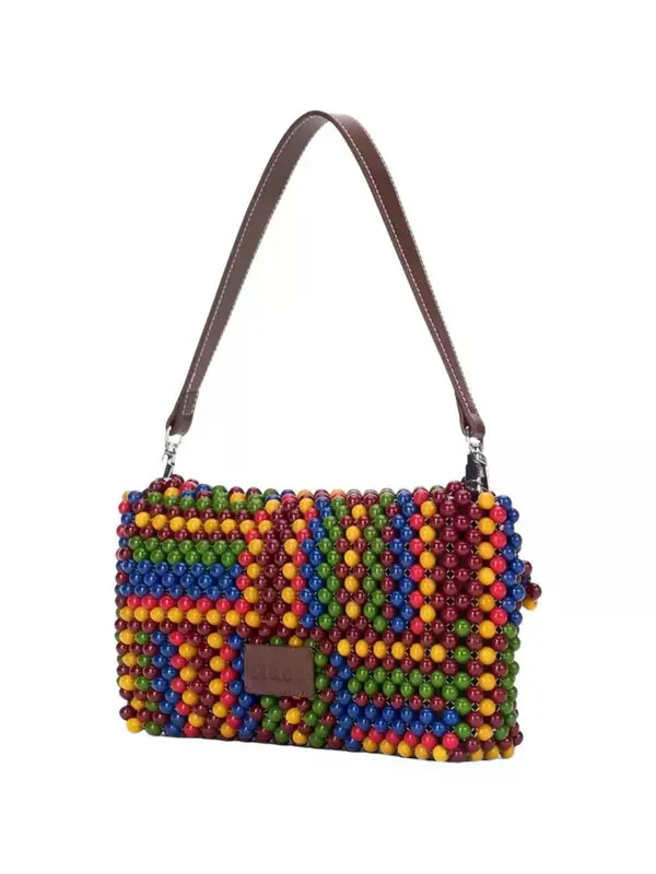 Staud Timmy Beaded Shoulder Bag - Red